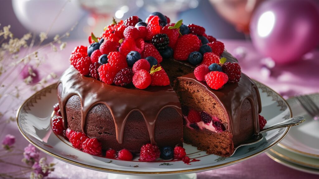 Receita de Bolo fofinho de chocolate com Frutas Vermelhas - MasterChef ...